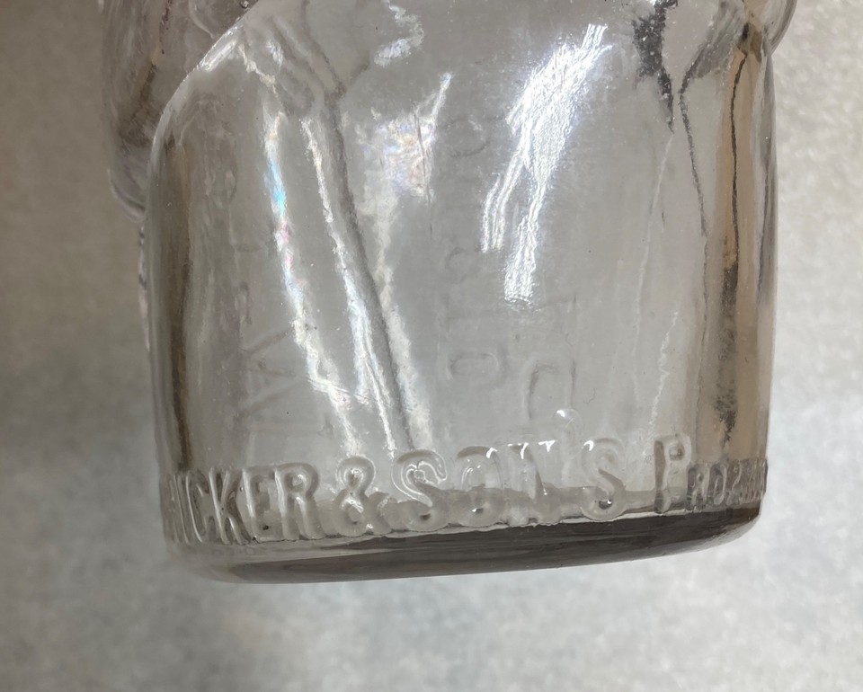 Antique 1876 Poland Spring Mineral Water Moses Bottle H Ricker & Sons ...