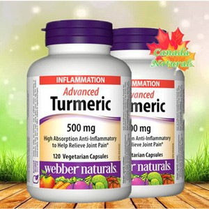 webber naturals® Advanced Turmeric 500 mg, Twin Pack（2 x120 vegetarian ...