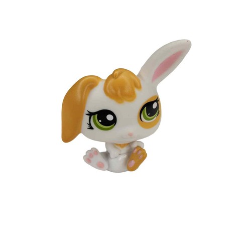 Littlest Pet Shop LPS #1417 Yellow And White Long Ear Bunny Green Eyes ...