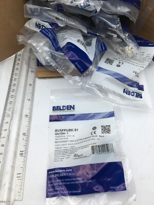 Belden Lot of 46 Revconnect 10GX UTP Field Mount Plug RVAFPUBK-S1 New ...
