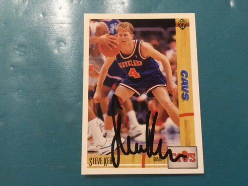 Steve Kerr Cleveland Cavaliers Autographed 1991-92 Upper Deck Card #108 ...