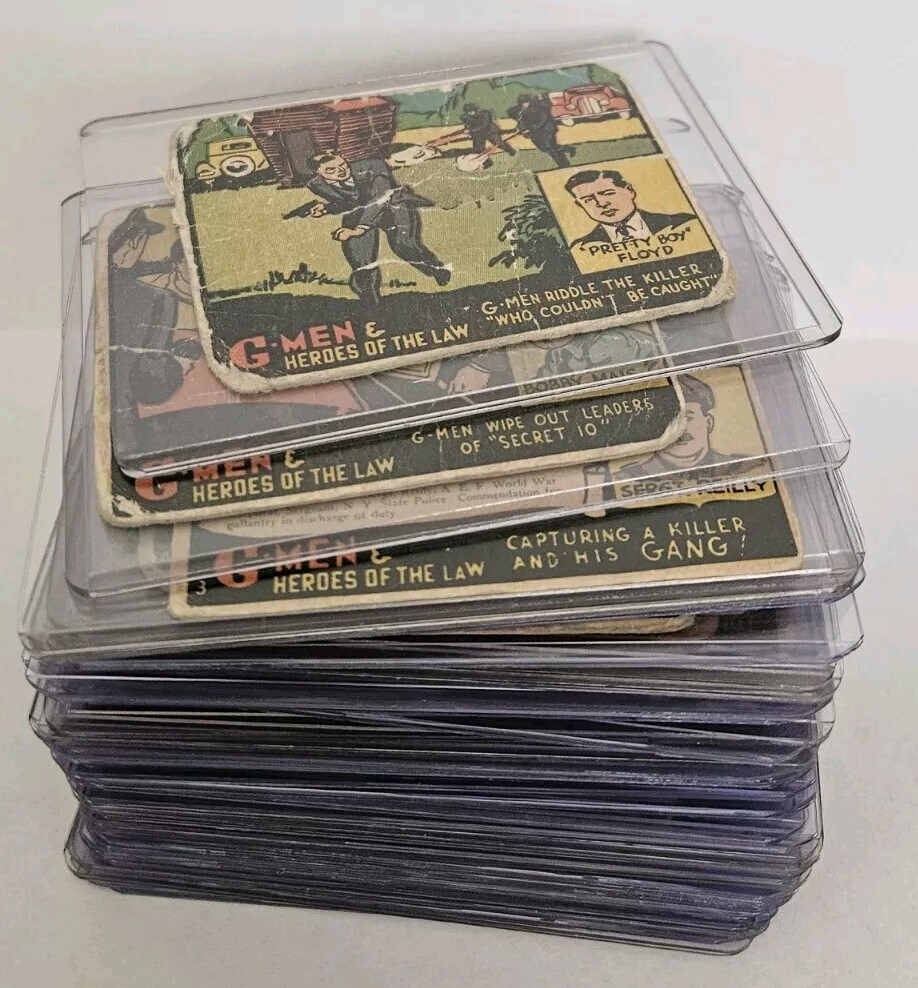 1936-37 GUM INC G-MEN & HEROES OF THE LAW LOT OF 42 CARDS IN VARIOUS ...