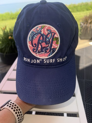 Ron Jon Surf Shop Navy Blue RJ Sea Pink Patch Orange Beach AL Cap Strap ...