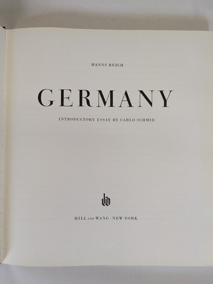 GERMANY: A TERRA MAGICA BOOK 1965 Hanns Reich Hill & Wang B&W ...