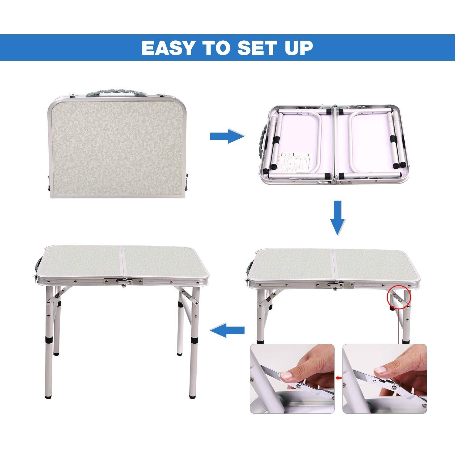 RedSwing Small Folding Table Portable 2 Feet, Small Foldable Table ...