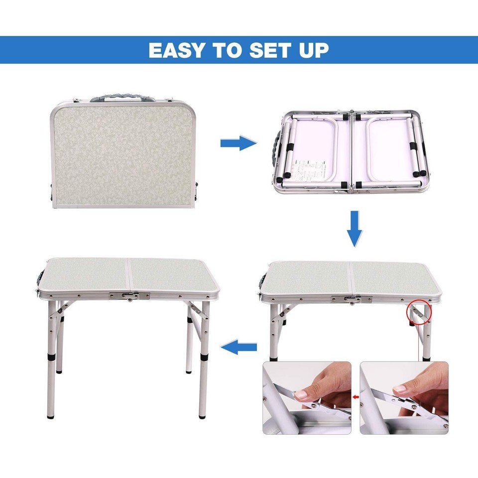 RedSwing Small Folding Table Portable 2 Feet, Small Foldable Table ...