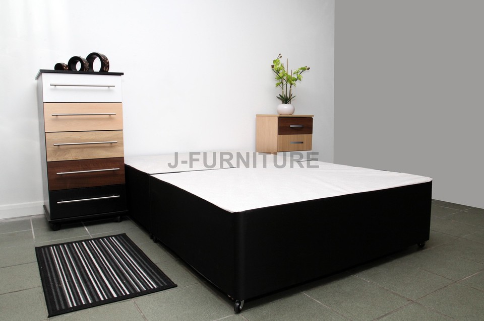 2ft6,3ft Single, 4ft,4ft6 Double, 5ft King Size Bed Base in Black ...