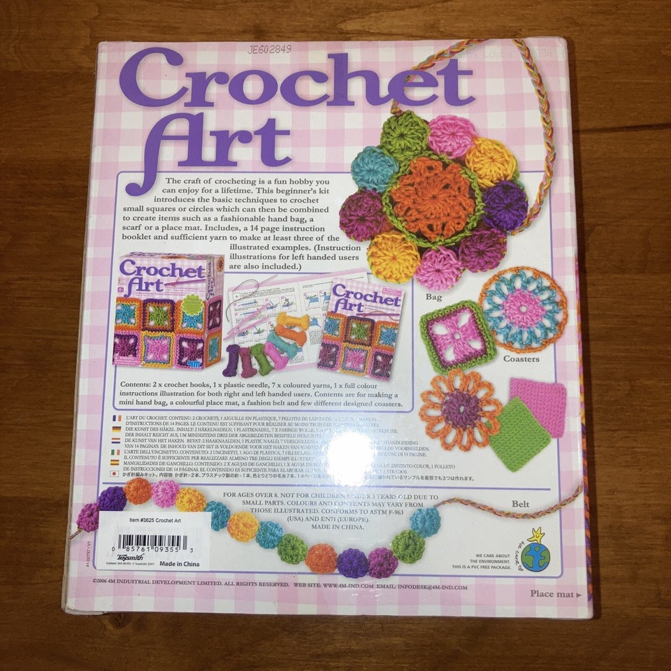 Crochet Art Kit 4M Kids Beginners Age 8+ Yarn Craft Project New | eBay