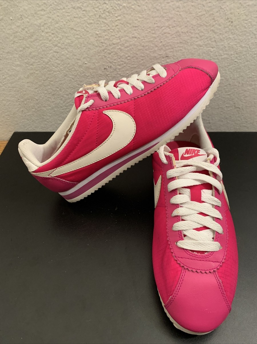 NIKE CLASSIC CORTEZ 457226-616 NYLON PINK WHITE SIZE 7.5 NIKE CLASSIC CORTEZ 457226-616 NYLON PINK WHITE SIZE 7.5