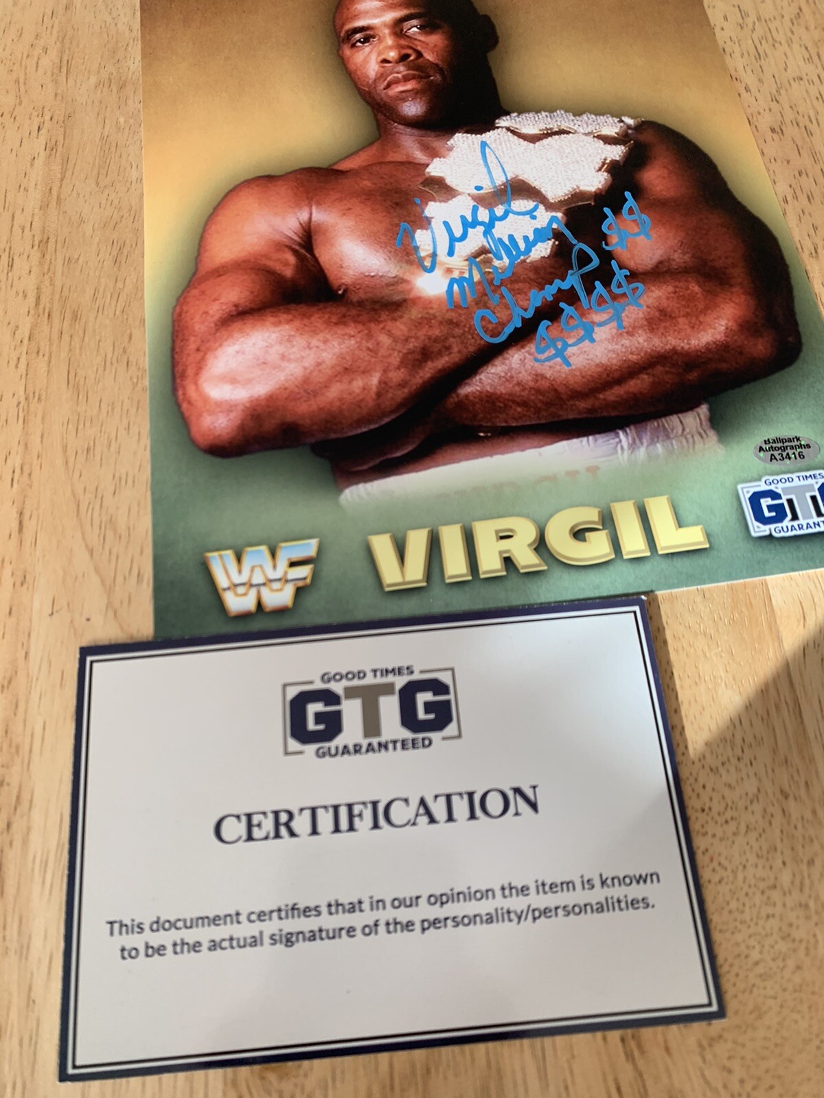 VIRGIL SIGNED 8x10 PHOTO WWF WWE WCW TNA WRESTLING WITH HOLOGRAM COA ...