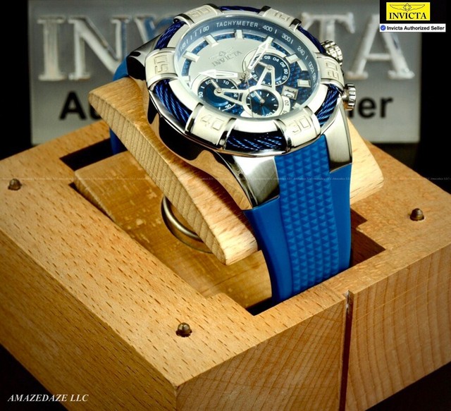 Invicta Bolt Quartz Men's Watch 52mm Blue Model 24696 Silicone Band for ...