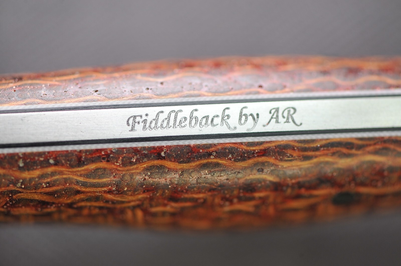 Fiddleback Forge Duke by Andy Roy .16" A2 Blade, Full Drunken Burlap ...