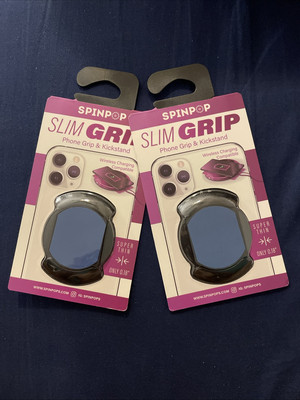 2-PACK Spin Pop Slim Grip Pop Socket Phone Grip & Kickstand Wireless ...