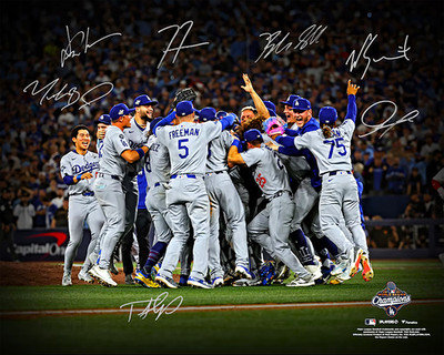 LOS ANGELES DODGERS SIGNED REPRINT 7 AUTOGRAPHS 2025 WORLD SER 8"x10 ...