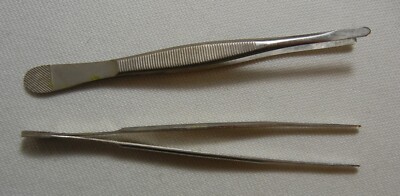 Set of 2 Vintage Stamp Tongs/Tweezers w/ Rounded Tips - 4.25 in Long | eBay