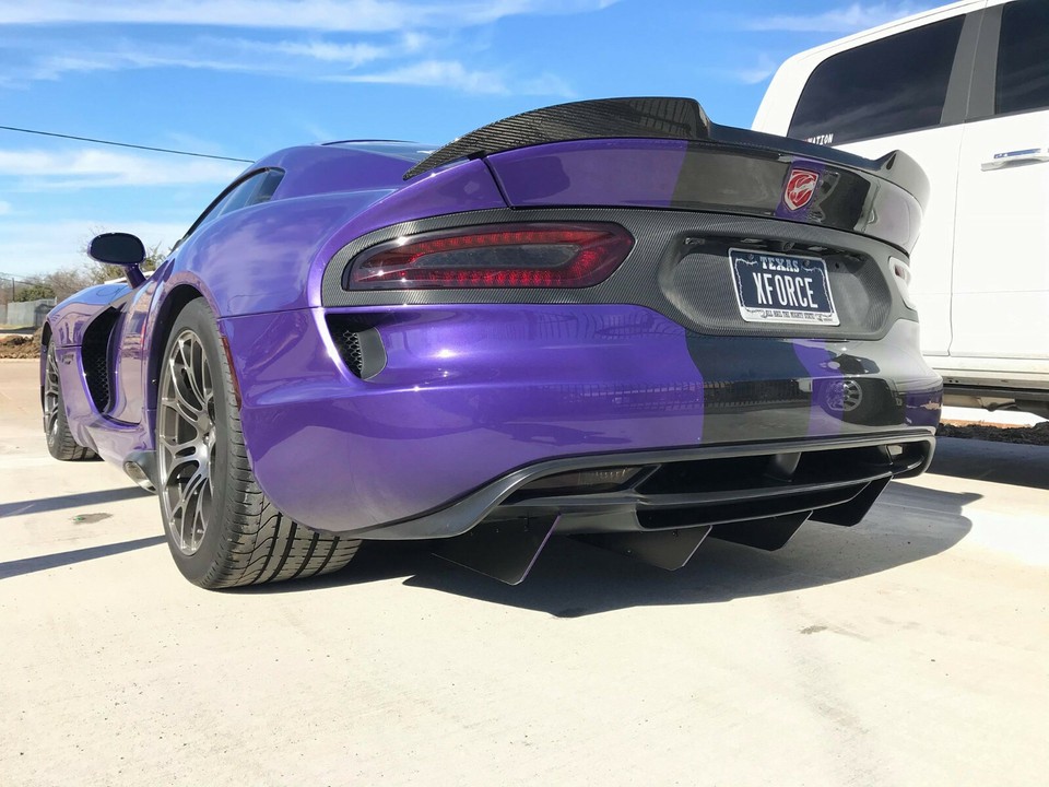 2013-2017 Dodge Viper ACR Style Diffuser Blade Kit GT GTS SRT TA Gen5 ...