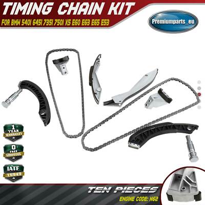 10x Timing Chain Kit for BMW 5 6 7 Series X5 11317504468 11317504471 ...