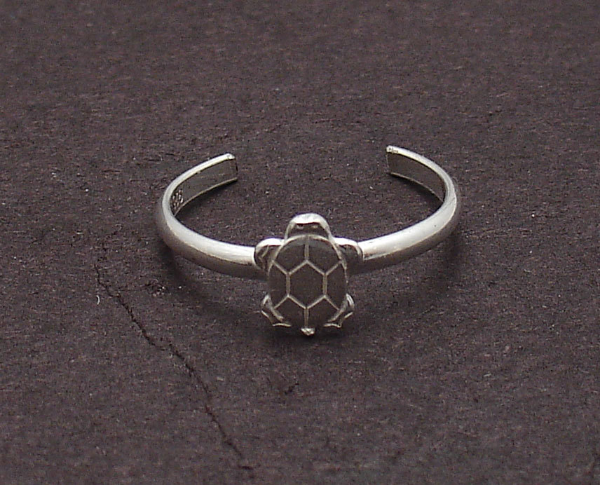 Adjustable Nautical Playing Turtle Toe Ring Solid Real 925 Sterling ...