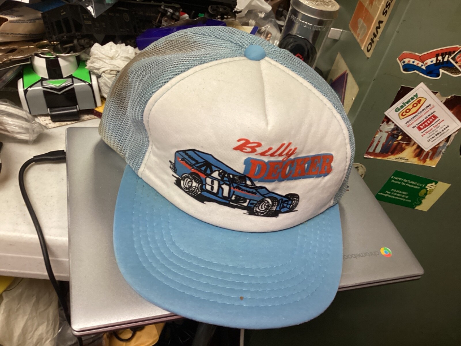 Vintage Billy Decker 91 racing hat mesh snapback - Gem