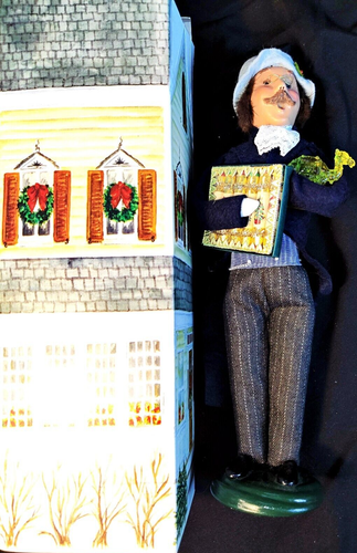 Byers Choice Christmas Caroler man in Box W/Camel+Present+Mustache ...