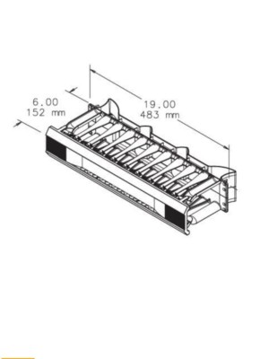 Hoffman Pentair DCHS2 Horizontal cable manager rack 2RU, Single Side ...