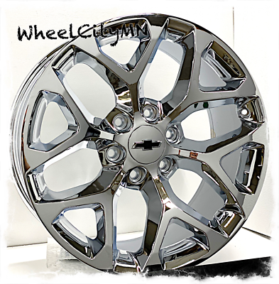 20 inch chrome Snowflake 2020 Chevy Tahoe Suburban OE replica wheels ...