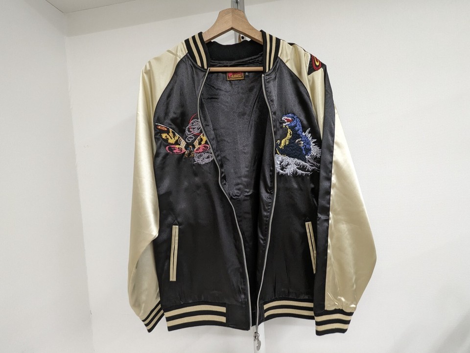 Sukajan Godzilla Mothra Embroidery Jacket M-3XL size 100% polyester ...
