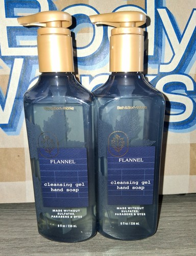 Bath & Body Works FLANNEL Cleansing Gel Hand Soap 8oz Each SET OF 2 ...
