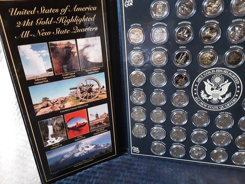 24kt Gold Highlighted All New State Quarters Set 2019 | eBay