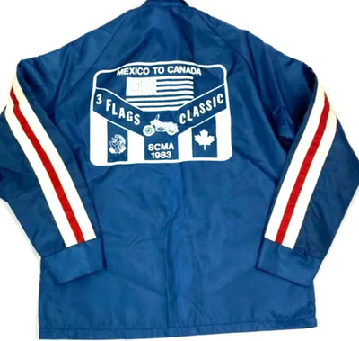 1983 SCMA 3 Flags Classic USA CANADA MEXICO Windbreaker Jacket RARE XL ...