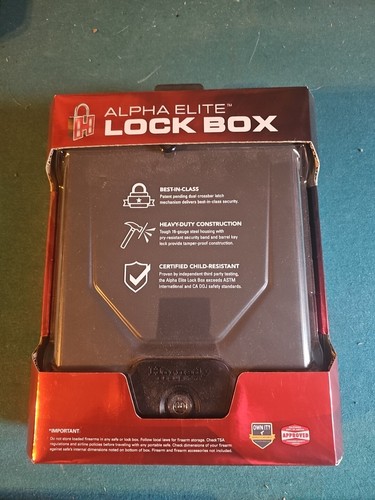 Hornady Alpha Elite Portable Lock Box for Guns – Black, 10.25 x 8 x 2. ...