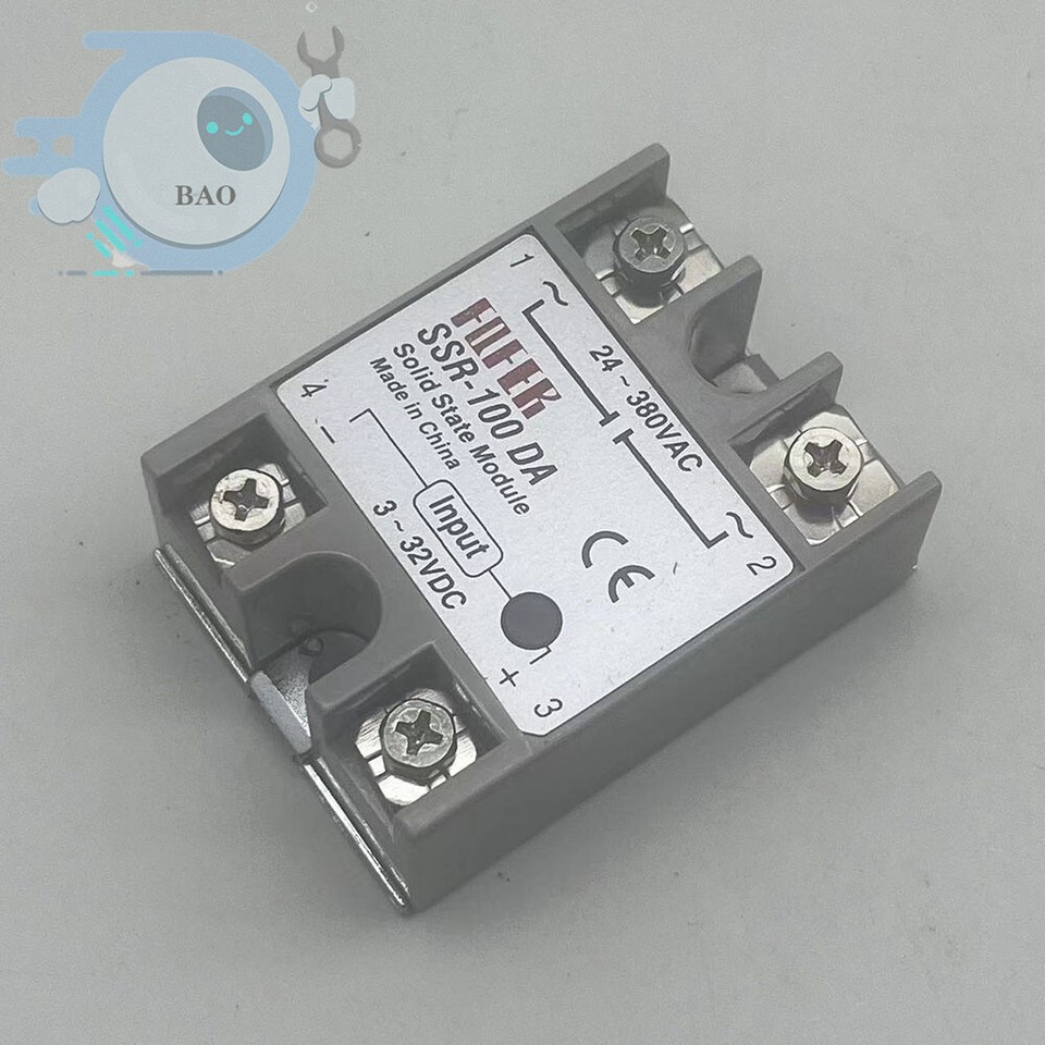 SSR-100 DA Single Phase DC to AC Solid state Relay 3-32VDC 24-380VAC ...