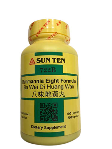 Sun Ten-Rehmannia Eight Formula 722B 100 Capsules Ba Wei Di Huang Wan ...