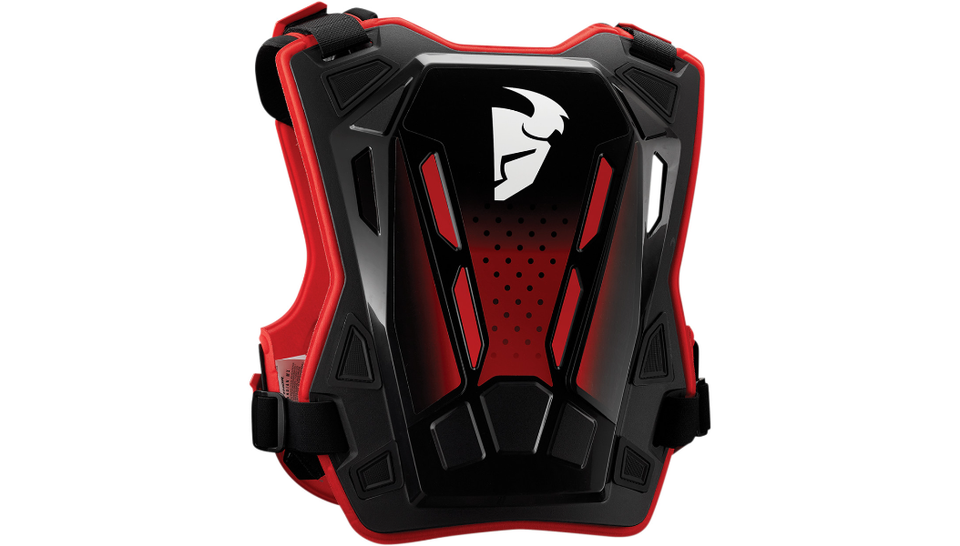 Thor MX Guardian Adult Chest Protector Roost Guard Red BLK MX ATV ...