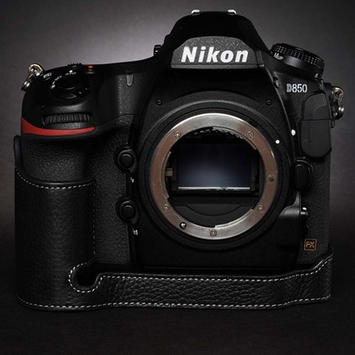 Handmade Genuine Real Leather Camera Half Case Cover Bag For Nikon D850 ...