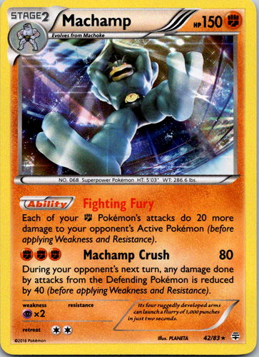 Pokemon TCG Machamp 42/83 Holo Rare XY Generations Pokemon Card NM | eBay