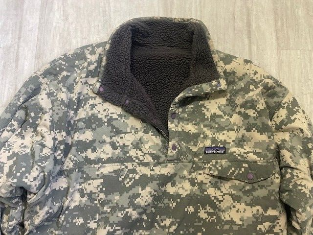 Vintage Patagonia MARS Reversible Camo & Blue Fleece Jacket Military X ...