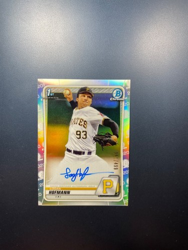 2020 bowman chrome Logan Hoffman signature number to 499 | eBay