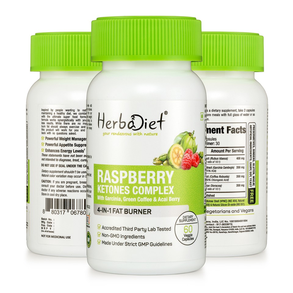 Raspberry Ketones Weight Loss 60 Capsules w/- Garcinia Green Coffee ...