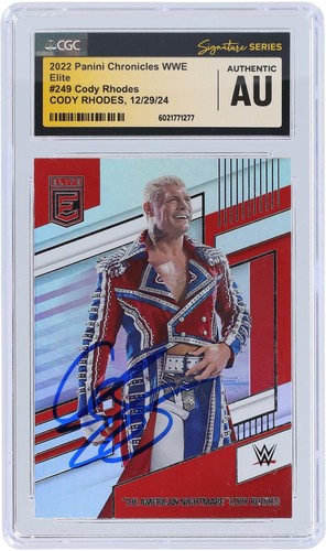 Cody Rhodes WWE Signed 2022 Panini Chronicles Donruss Elite #249 CGC ...