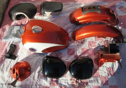 Estrella Exterior Complete Set Orange Est Fuel Tank Side Cover Fender ...