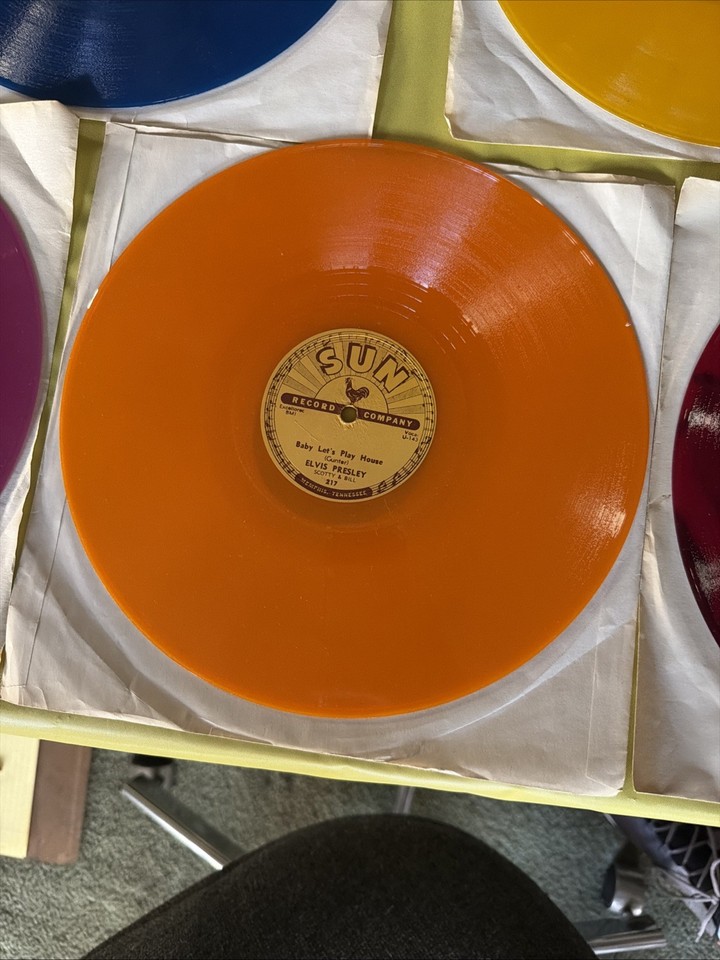 RARE ELVIS PRESLEY Sun Records- Color Vinyl 78' Set Of 5 70s REISSUE | eBay