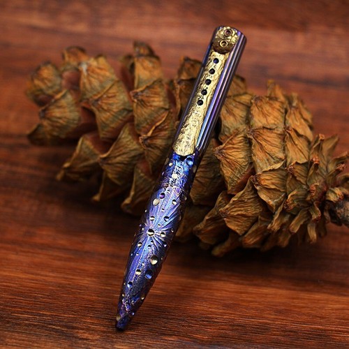 Titanium Pocket Ball Pen Business Office Signature Pen Outdoor Record ...