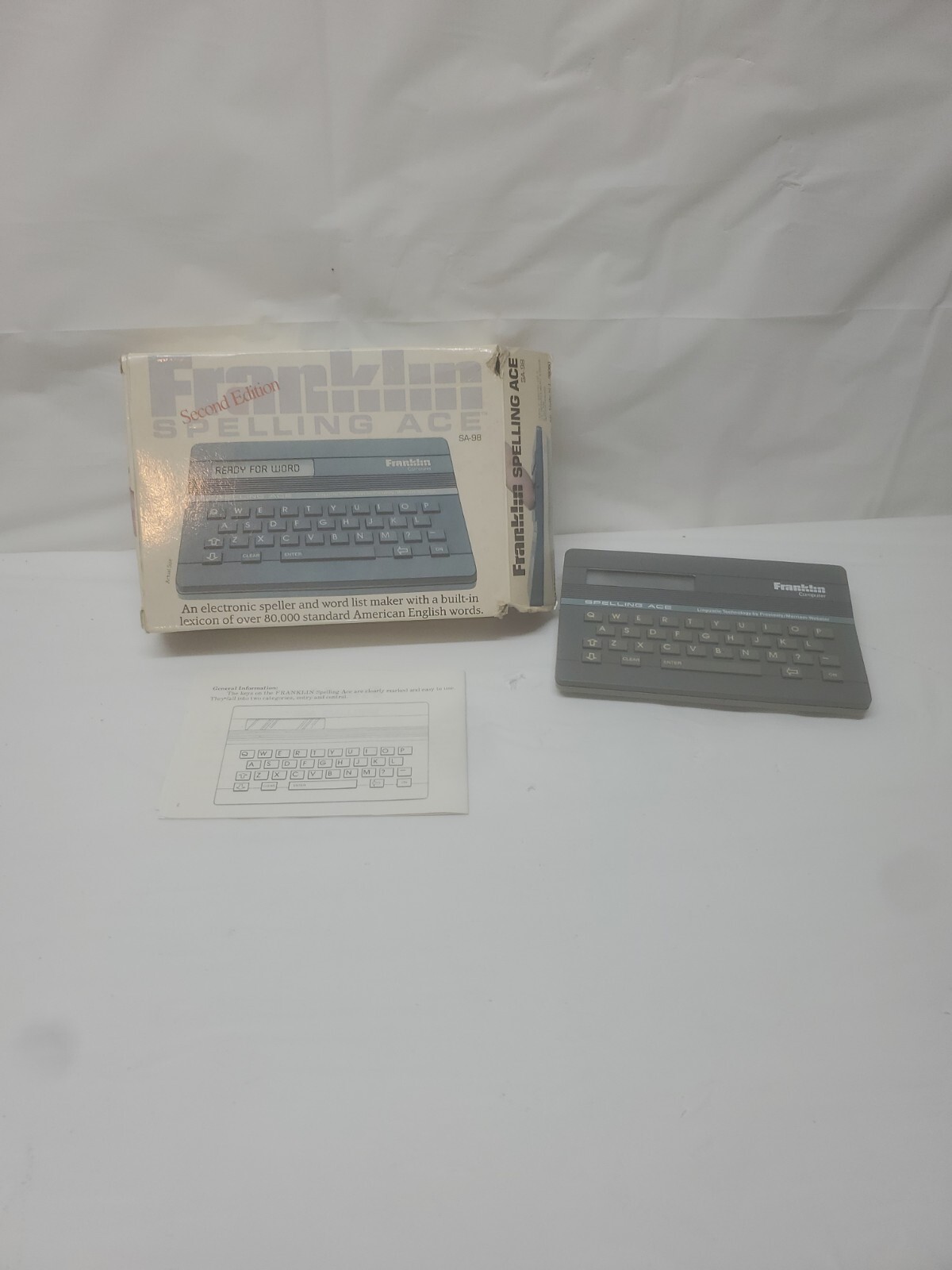 Franklin Computer Spelling Ace Model SA-98 English Spell Checker 2nd ...