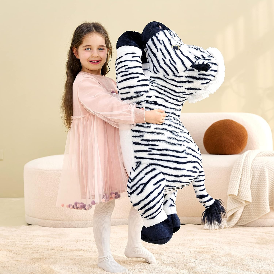 Large Zebra Stuffed Animal Plush Toy,30" Giant Zebra Cute Jumbo Soft ...