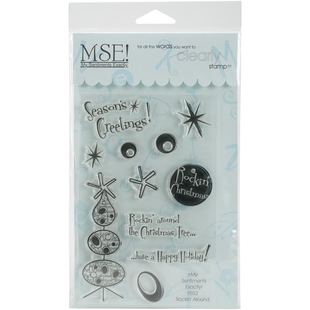 Rockin' Around Christmas Collection Clear Plastic Stamp MSE NEW holiday ...