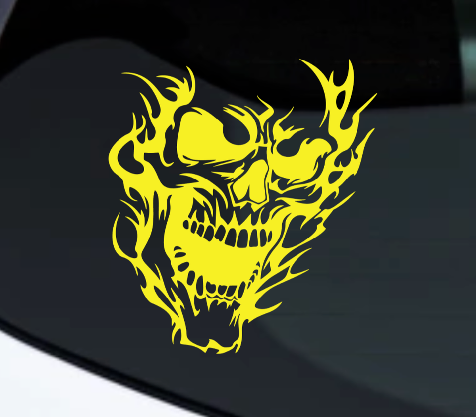 Screaming Evil Skull Decal Sticker Car Truck Tumbler Window JDM 22 ...