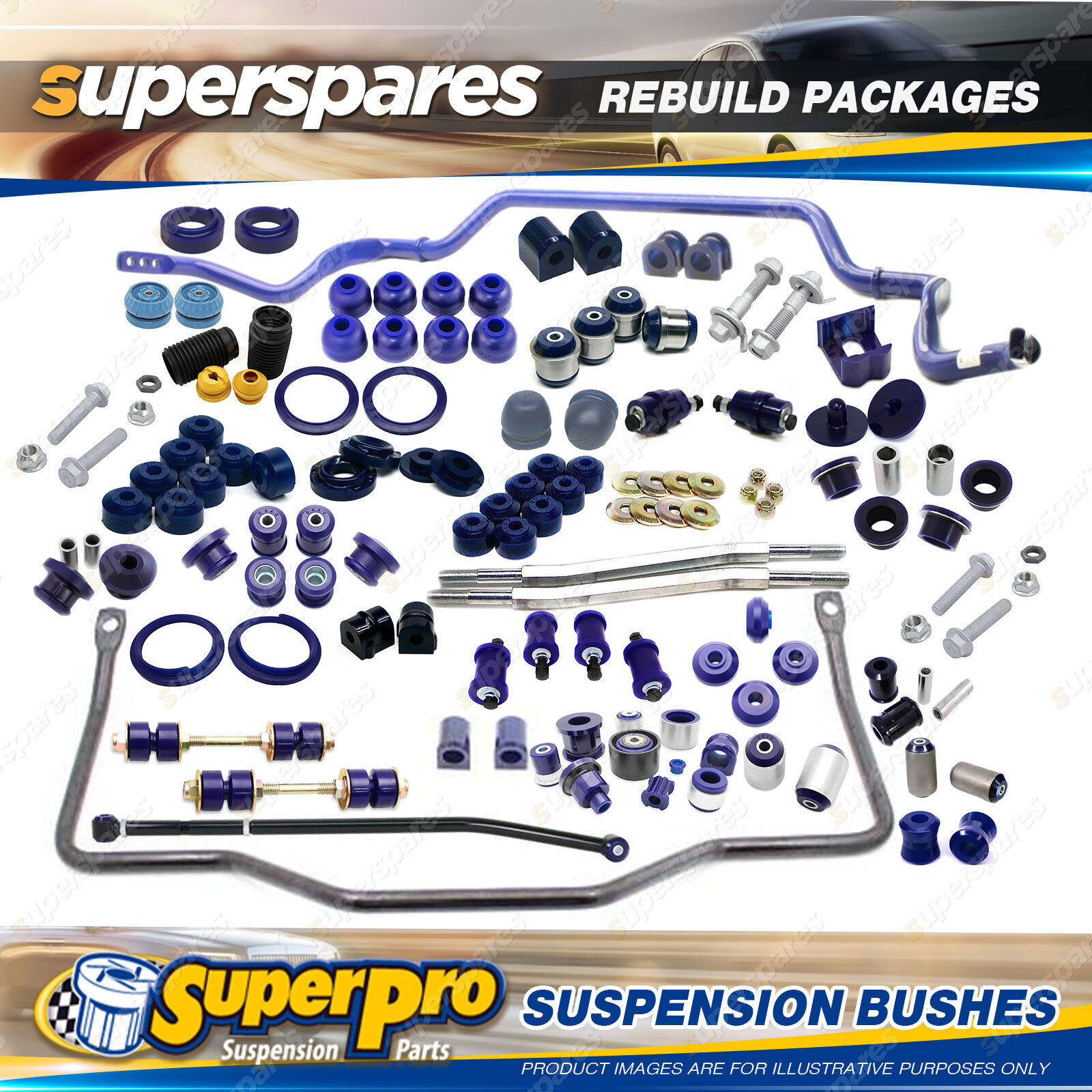 F+R Superpro Suspenison Bush Kit for Holden Commodore VR VS Sdn Wgn ...