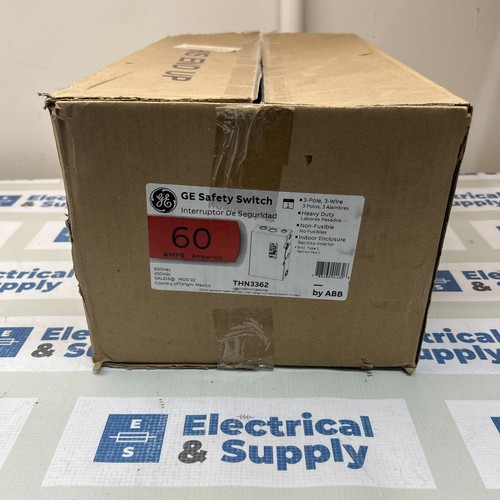 THN3362 GE 60 AMP SAFETY DISCONNECT SWITCH 3 POLE NON-FUSED 600V | eBay
