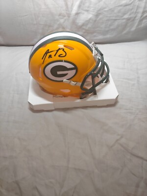 Aaron Rodgers Green Bay Packers Signed Riddell Speed Mini Helmet ...